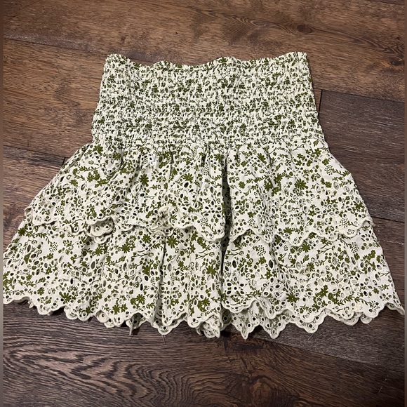 Zara | Skirts | Zara Green Ruffle Skirt | Poshmark